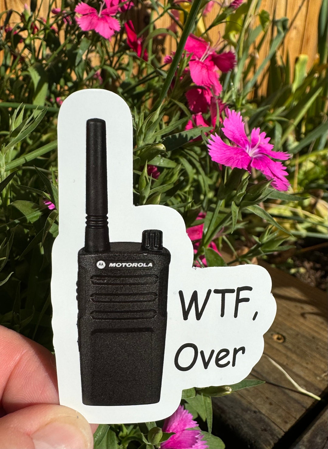 Walkie Talkie Humor. WTF, Over Sticker. What the Heck, Over Sticker ...