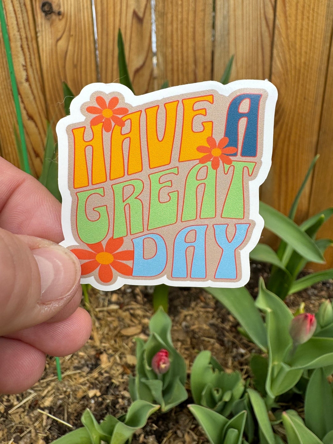 Have a Great Day Sticker. Retro Style Sticker for Water Bottle, Laptop ...