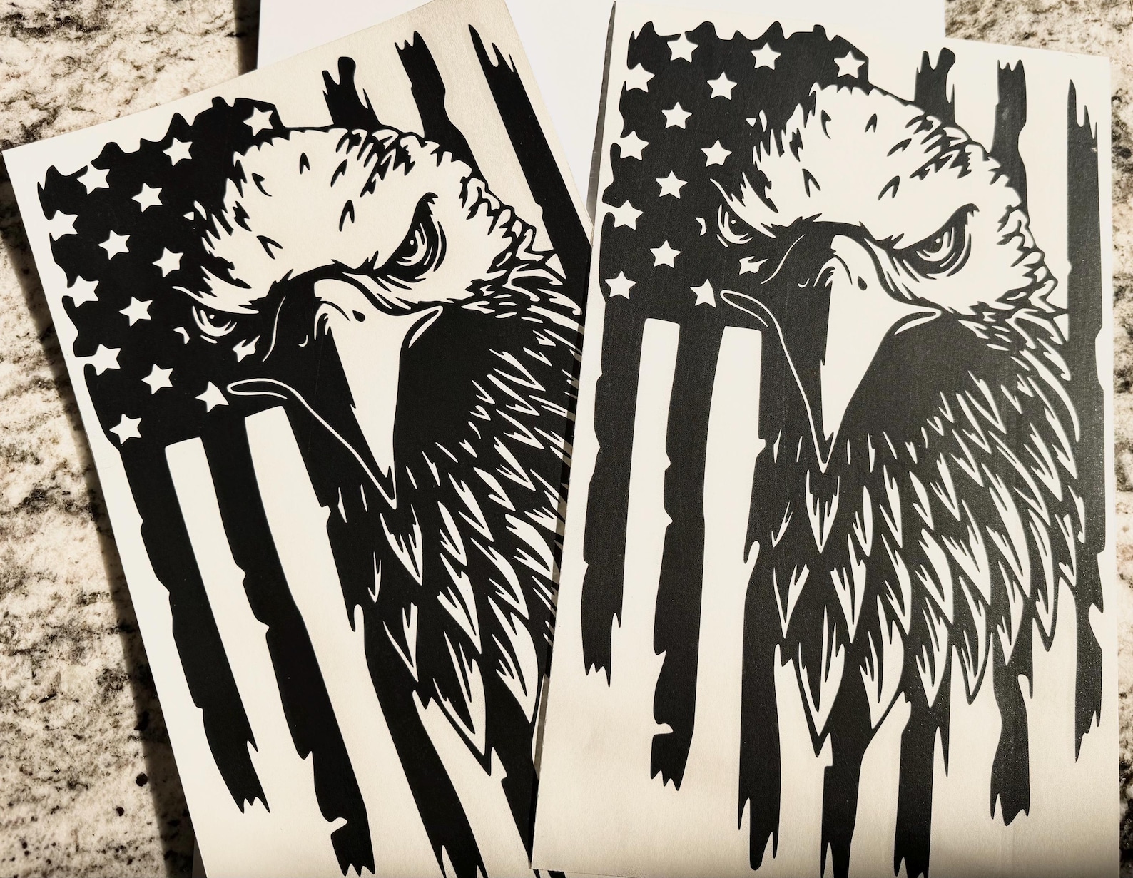 American Flag Bald Eagle Car Decal – Patriotic Vinyl Sticker for Car ...