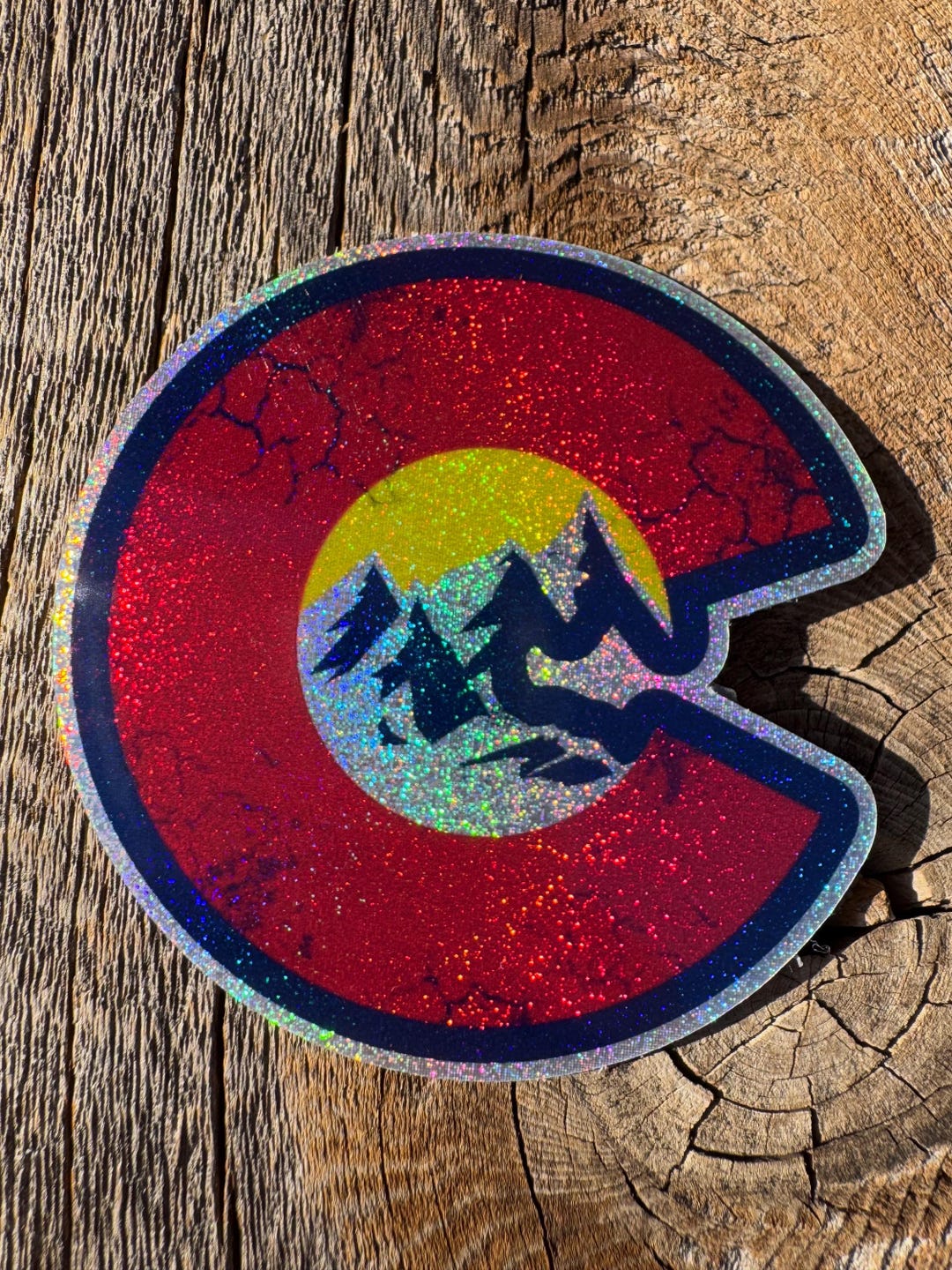 Colorado Circle Sticker. Colorado Mountains Sticker. Water Bottle ...