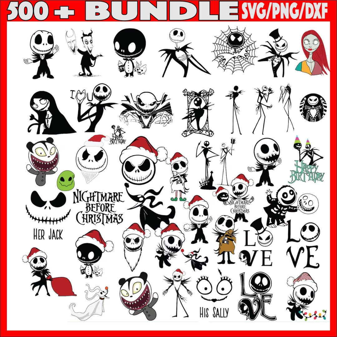 500 Jack Skellington Svg Bundle, Jack Skellington Png Bundle,jack ...