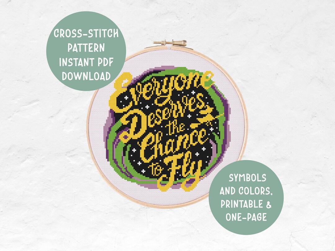 Wicked Cross Stitch Pattern Musical Broadway Film Movie Inspired ...