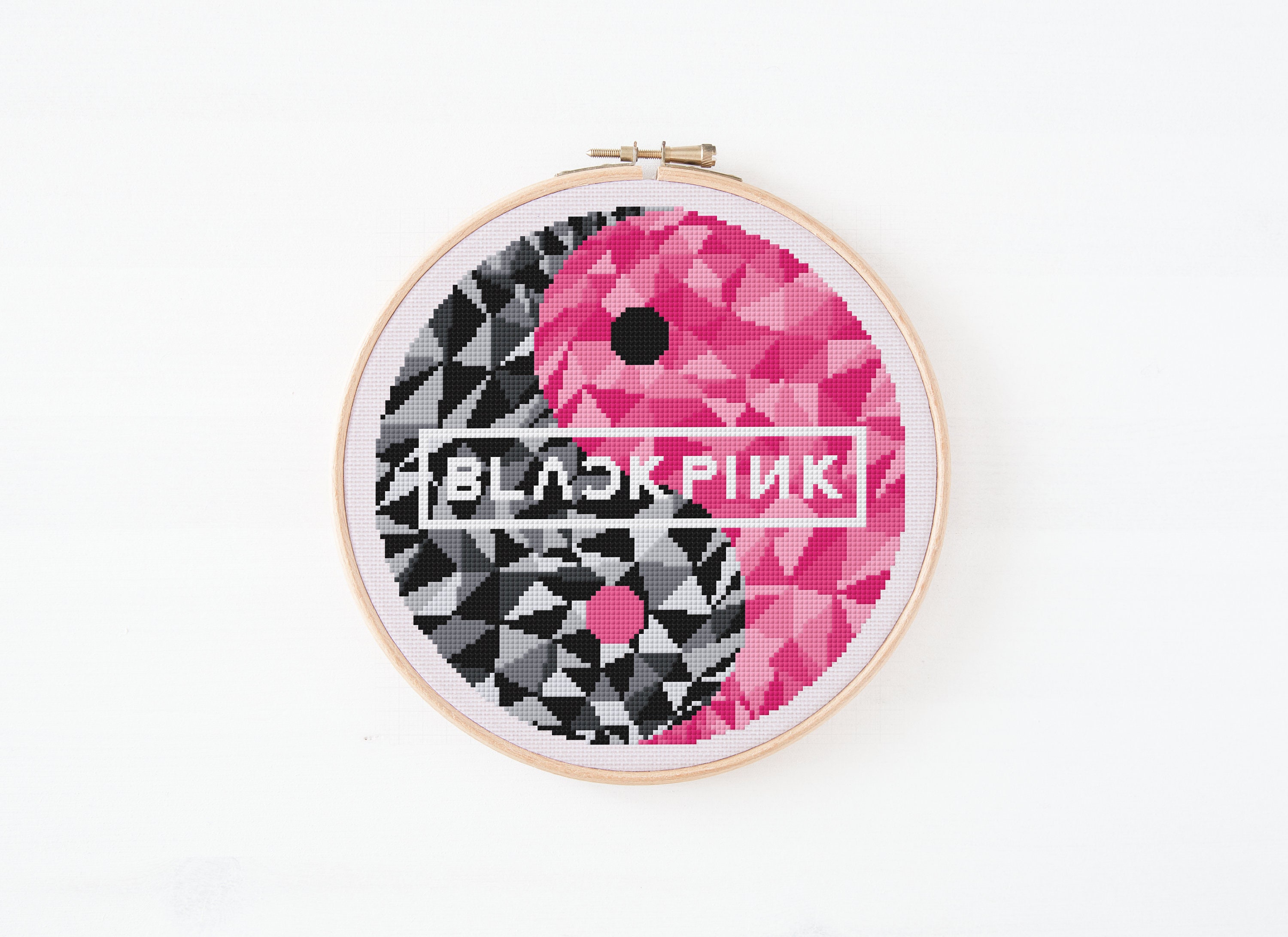 K-pop Blackpink Logo Yin Yang Cross Stitch Pattern Kpop Black Pink ...