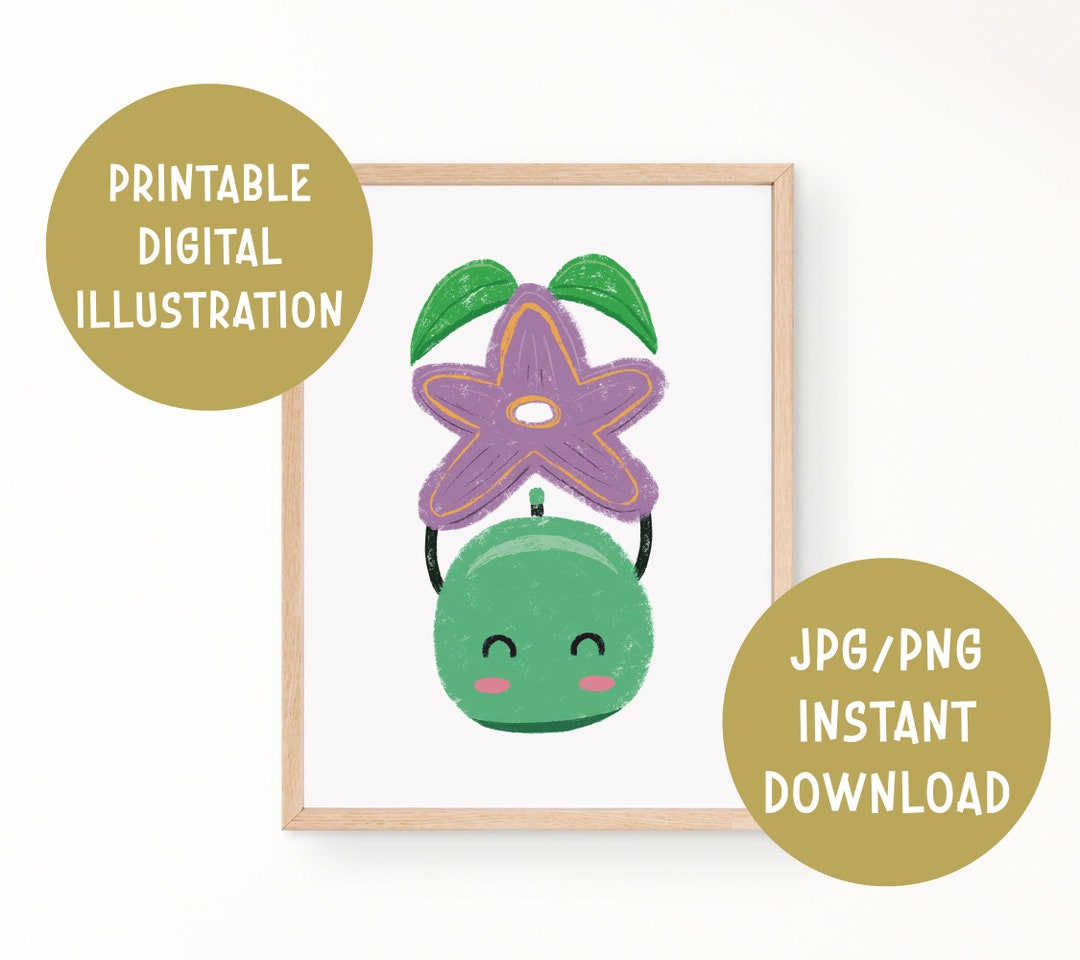 Stardew Valley Gamer Illustration Cute Junimo Starfruit Sticker Kawaii ...