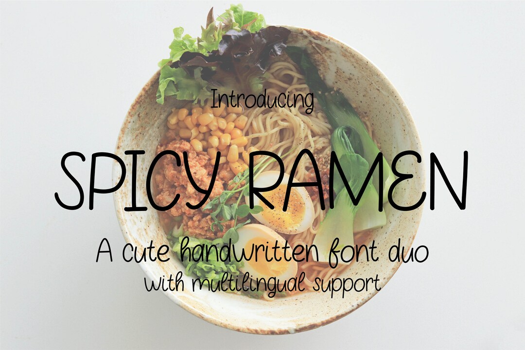 Spicy Ramen Handwritten Script Font Letter Handlettering Lettering Font ...