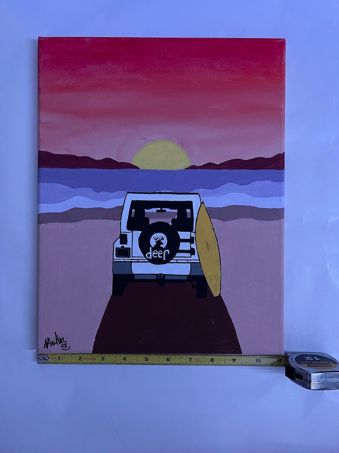 Jeep Sunset Painting - Etsy