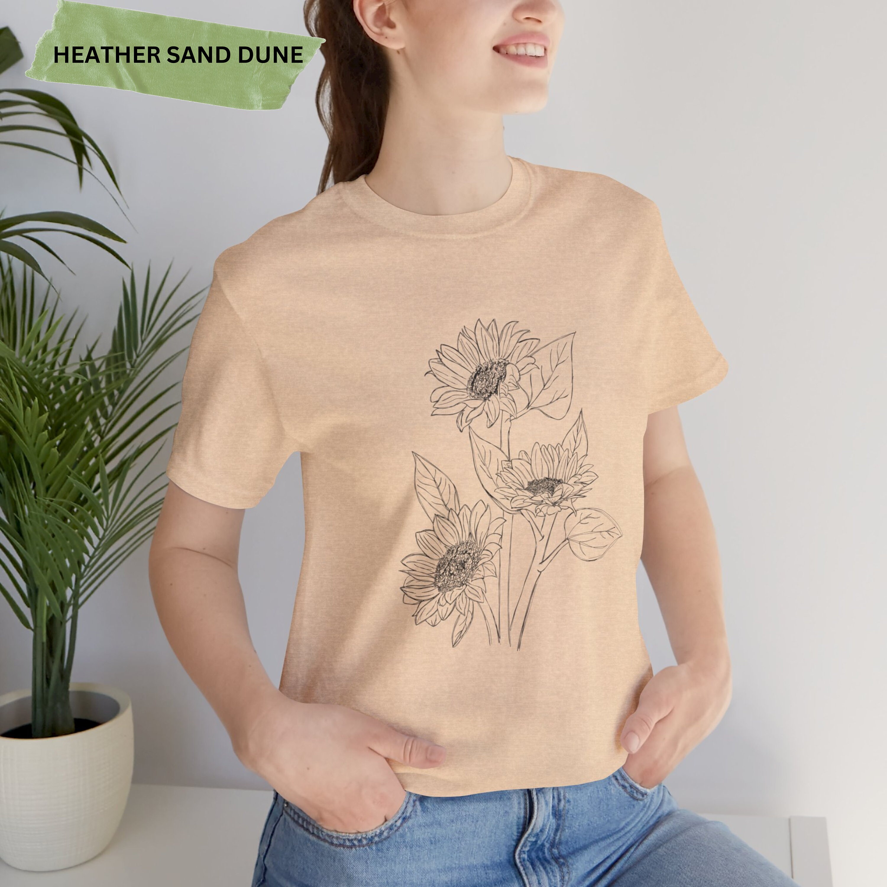 Sunflower Shirt, Flower Shirt, Garden Shirt, Womens Fall Shirt,floral ...