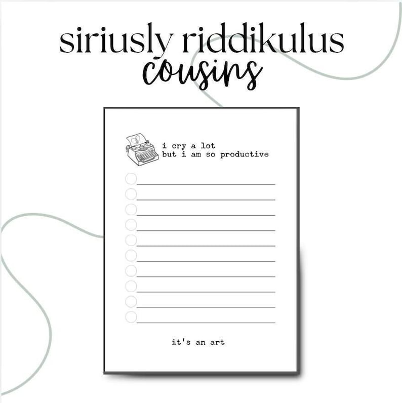I Cry A Lot Notepad To-do List Notepad - Etsy
