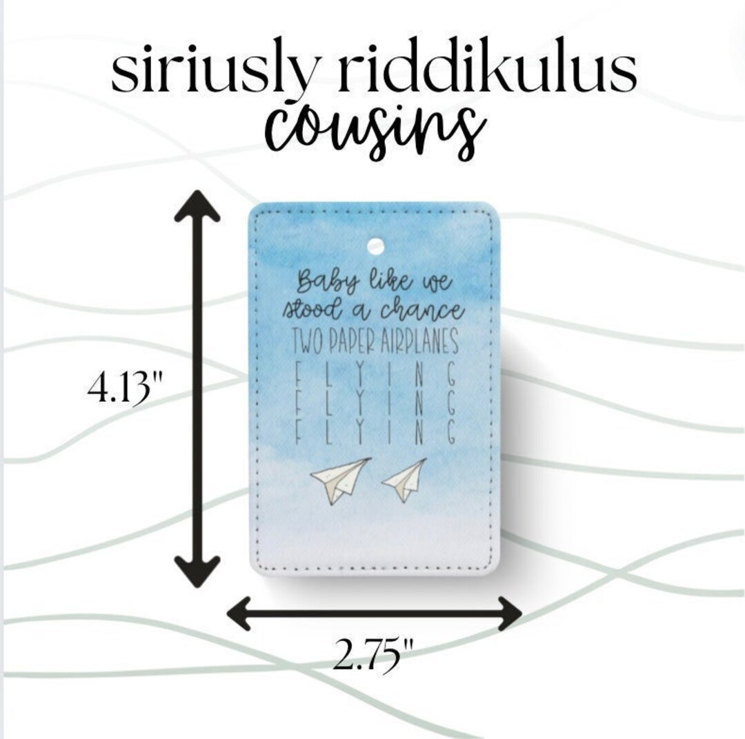 Two Paper Airplanes Luggage Tag - Etsy