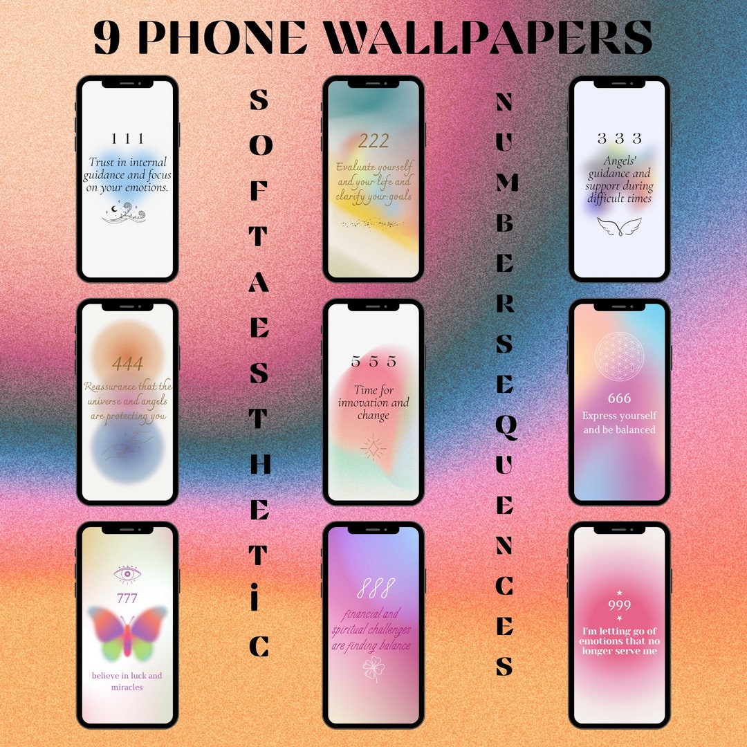 Angel Numbers Wallpaper, İphone Aesthetic Background, High Resolution ...