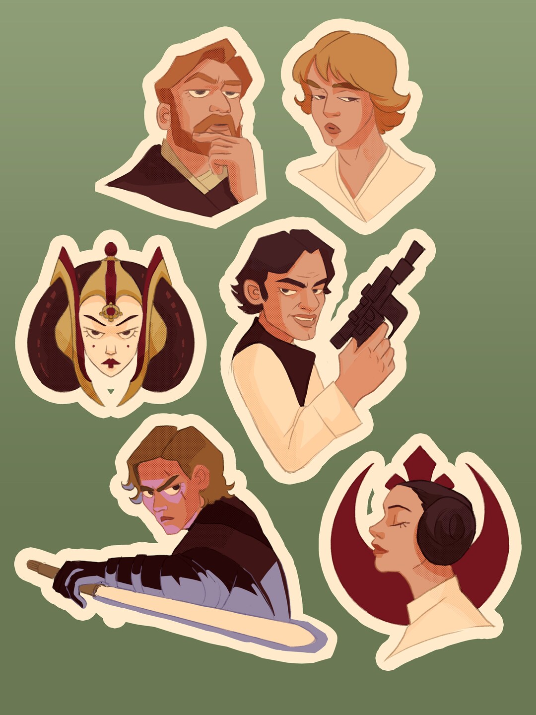 STAR WARS Stickers Pack - Etsy