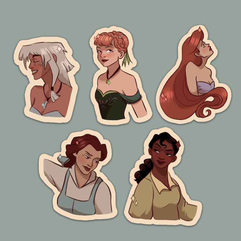 DISNEY PRINCESSES Stickers Pack - Etsy