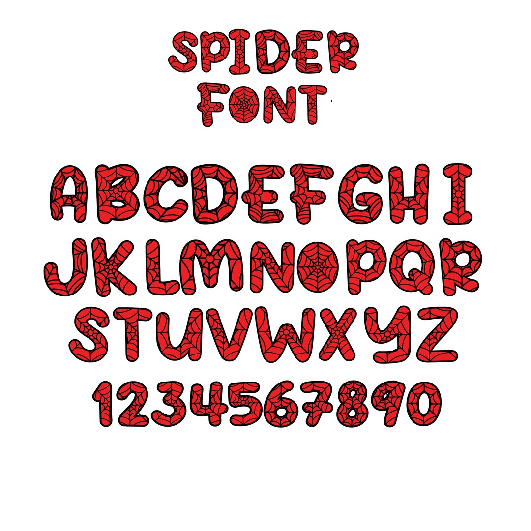 Spider Font SVG, Spider Alphabet SVG, Spider Font,spider Web Font ...