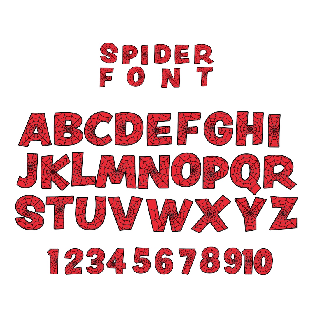 Spider Font SVG, Spider Alphabet SVG, Spider Font,spider Web Font ...