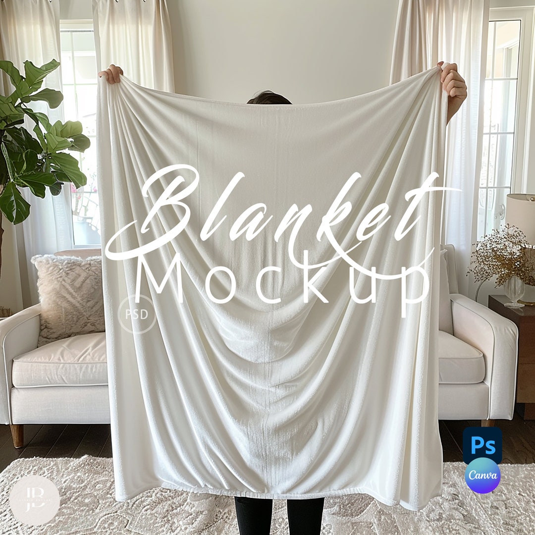 Blanket Mockups, Velveteen Plush Blanket Mockup, Blanket Mock Up, Smart ...