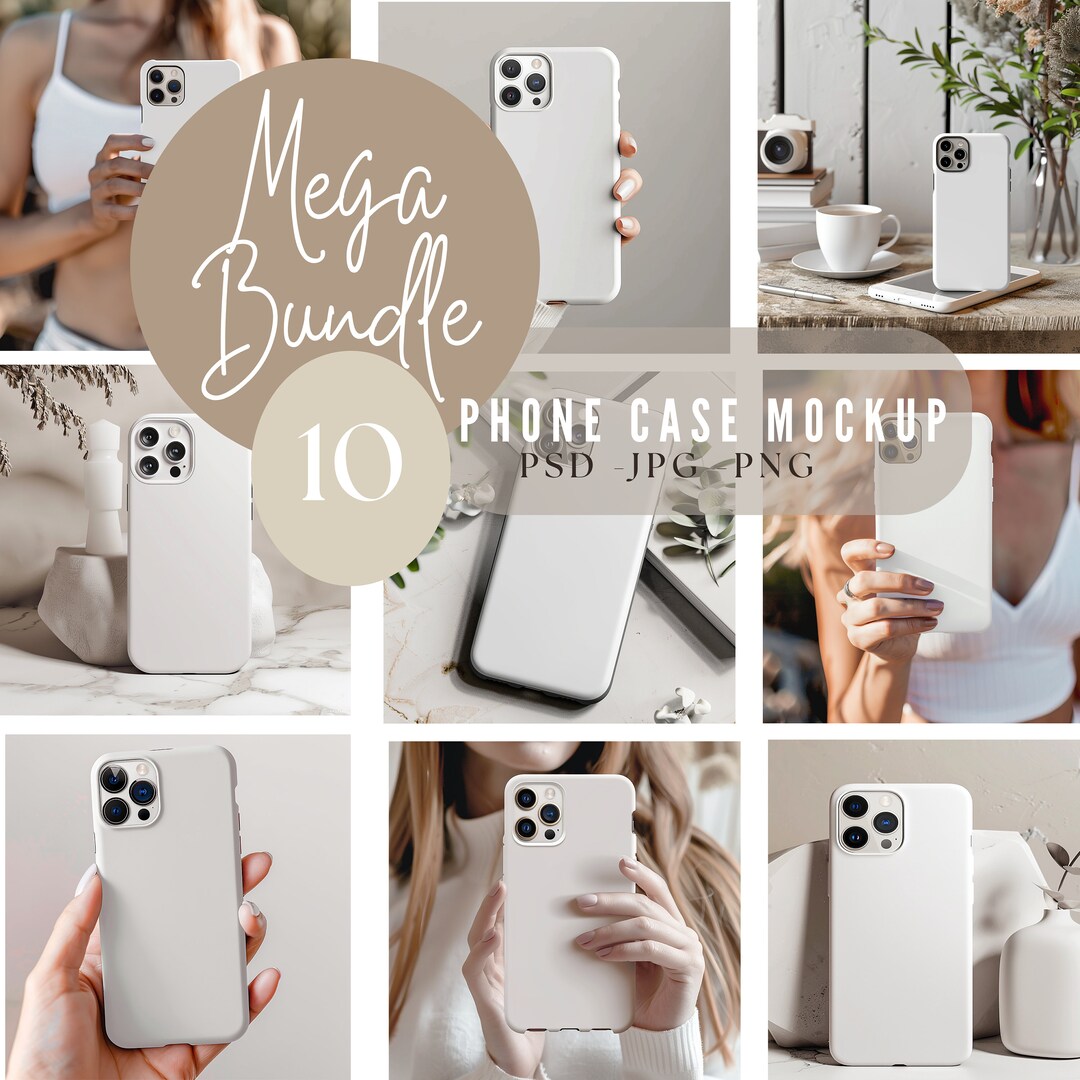 Bundle 10 Phone Case Mockup,i Phone Canva Mockup,i Phone Photoshop ...