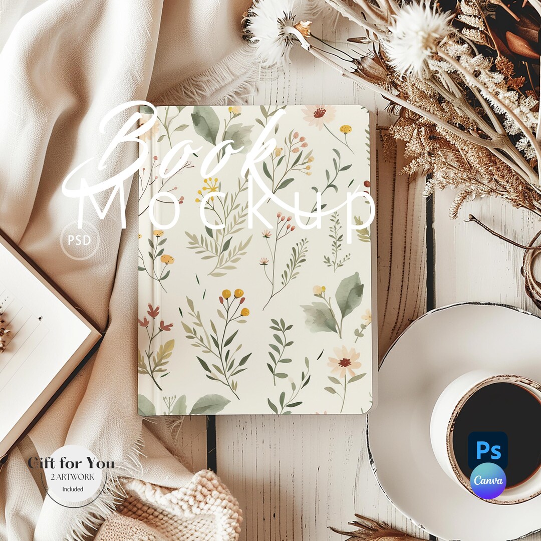 Notebook Journal Mockup | Hardcover Journal Mock up | Hard Backed ...