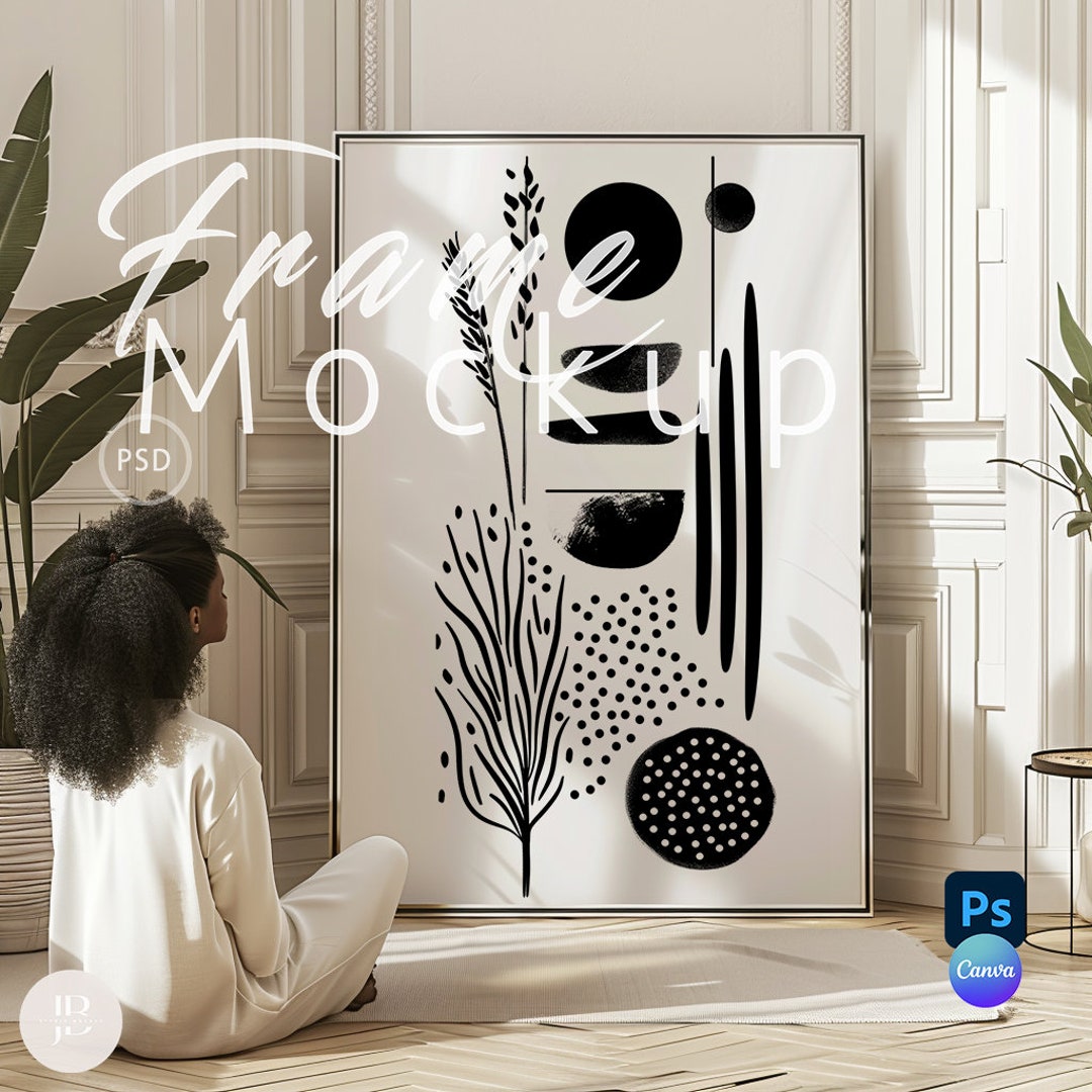 Frame Mockup With Person | ISO A DIN Ratio | Frame Mockup With ...