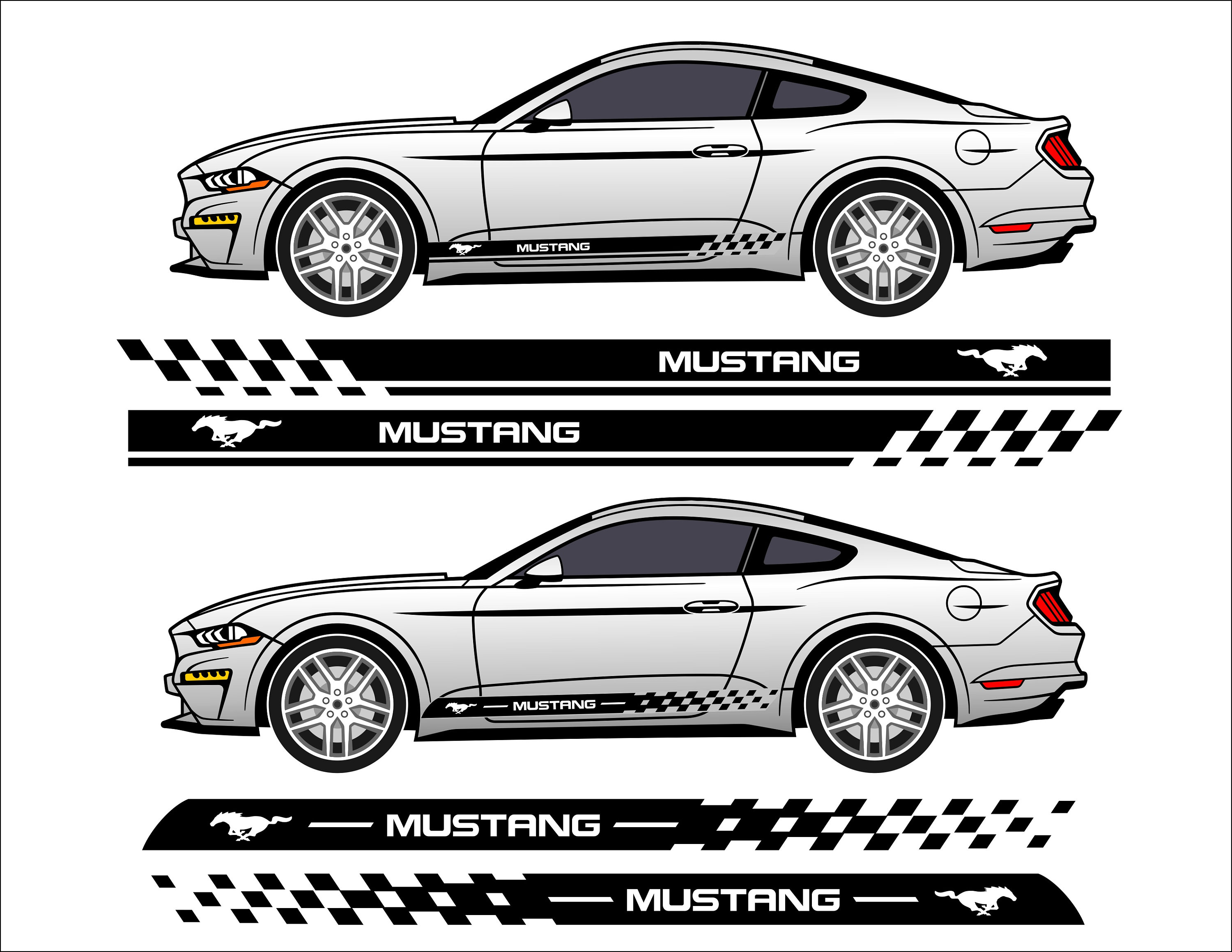 Ford Mustang 2020 SVG Bundle. Classic American Sport Muscle Car ...