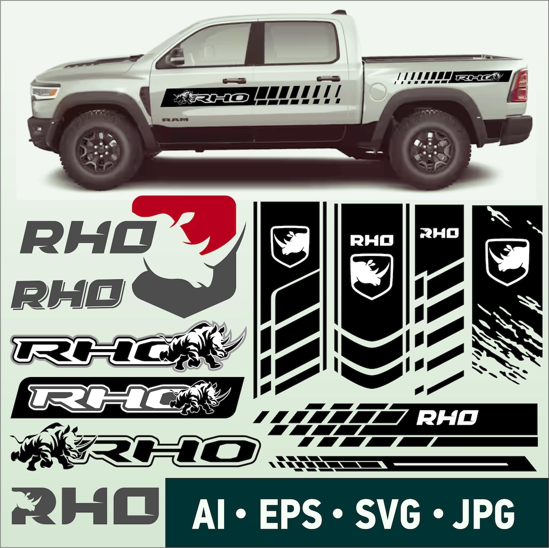 Truck Pick up RAM off Road Stripes Decals Design SVG Bundle. RHO Rhino ...