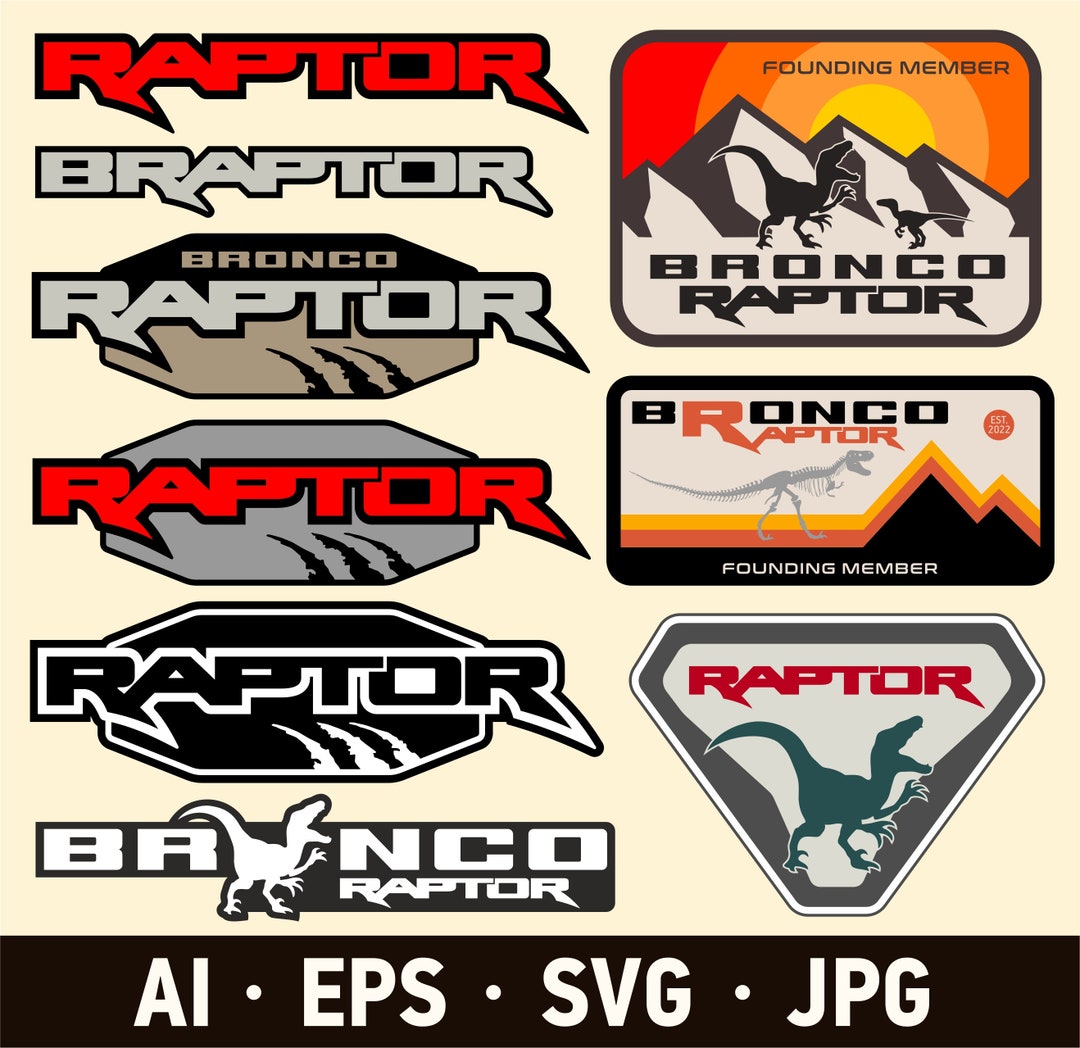 Ford Bronco Suv Side Fender Badges SVG Bundle. Raptor, Founding Member ...