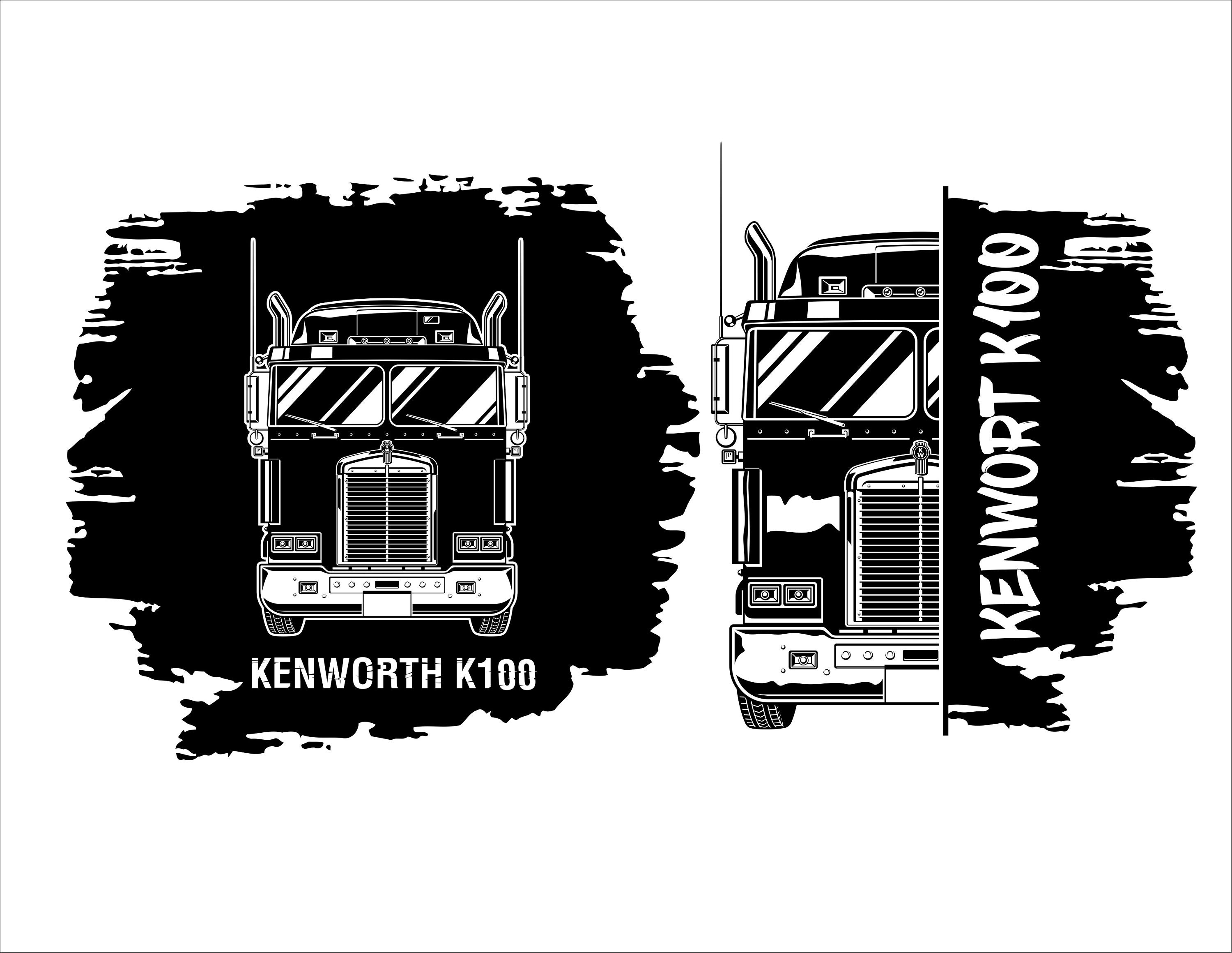 Classic American Semi Truck SVG Bundle. Trailer Isolated Background ...