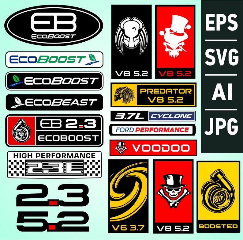 Ford Mustang SVG Bundle. Classic American Sport Muscle Car. Motor ...