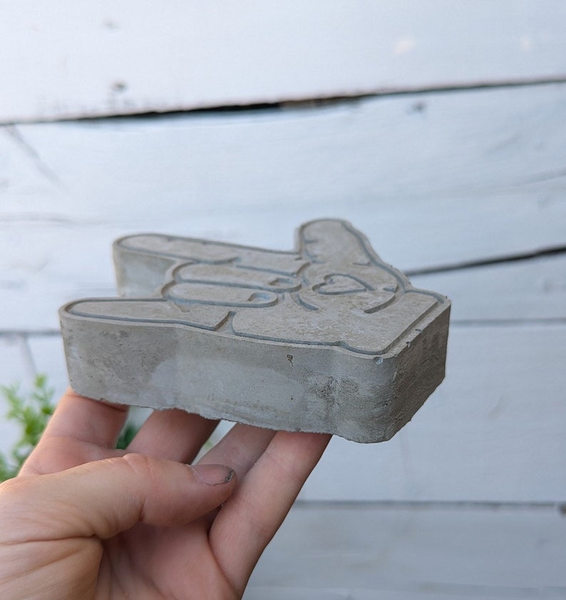 ASL I Love You Concrete Statue Figurine Paperweight Desk/shelf ...