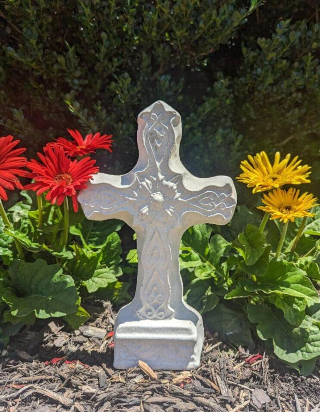 Concrete Garden Cross Concrete Standing Catholic Christian Monument ...