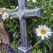 Concrete Cross/ Concrete Garden Cross/ Concrete Lawn Ornament/ Memorial ...