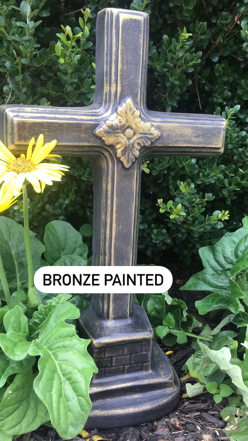 Concrete Cross Cement Garden Cross Lawn Ornament/ Memorial Cross ...