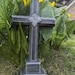 Concrete Cross/ Concrete Garden Cross/ Concrete Lawn Ornament/ Memorial ...