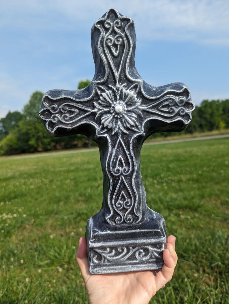 Concrete Garden Cross Concrete Standing Catholic Christian Monument ...