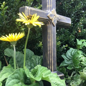 Concrete Cross Cement Garden Cross Lawn Ornament/ Memorial Cross ...