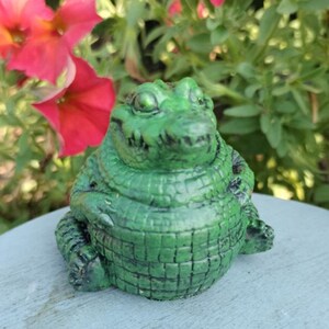 Concrete Crocodile/ Cement Alligator Statue/small Concrete Figurine ...