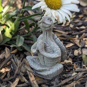 Concrete Praying Turtle/ Cement Meditating Turtle/ Zen Animal Stone Art ...