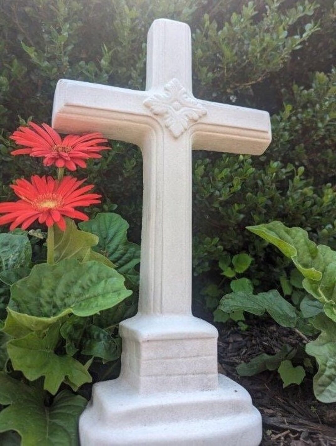 Concrete Cross/ Cement Garden Cross/ Lawn Ornament/ Memorial Cross ...