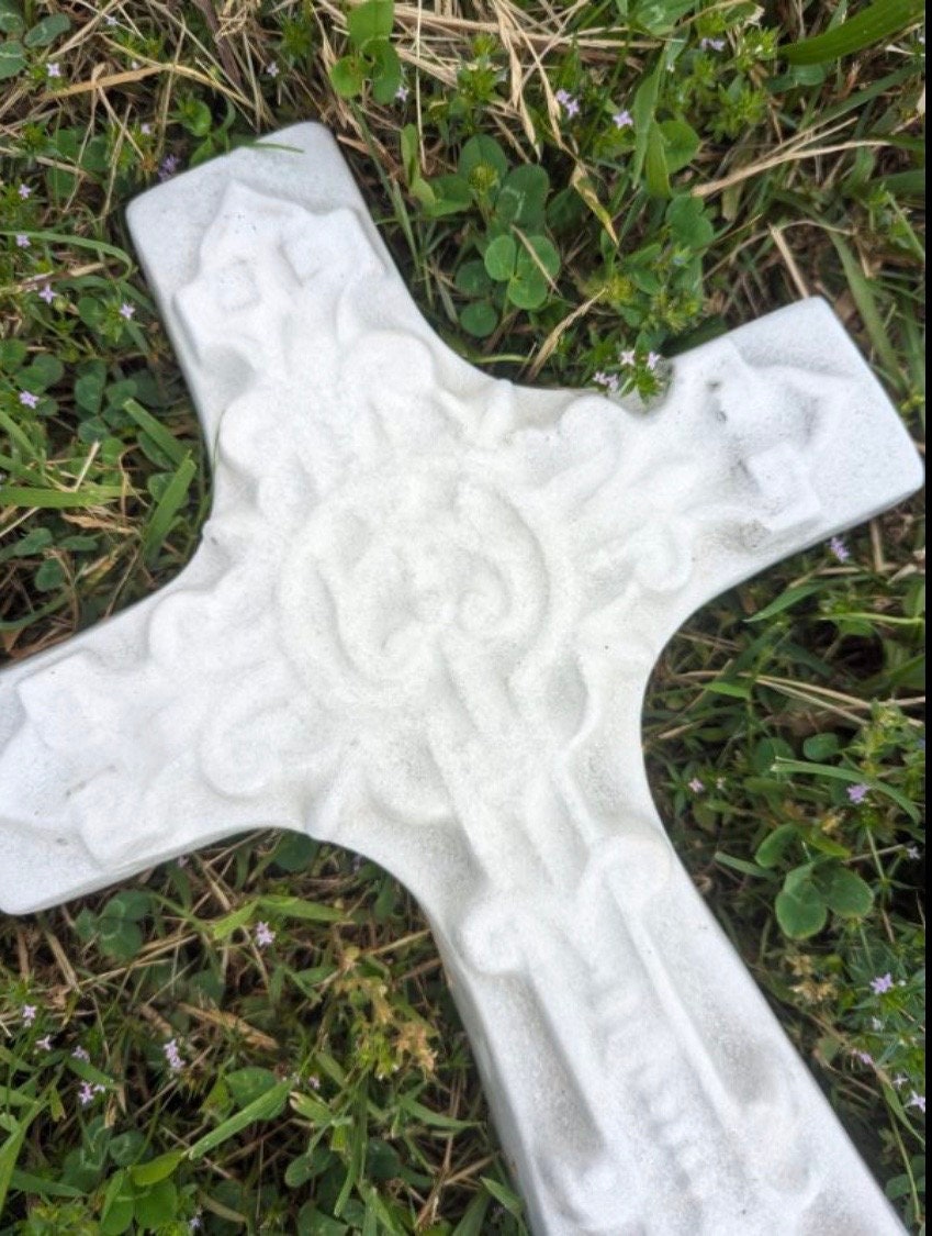 Celtic Concrete Cross/ Concrete Garden Cross/ Cement Cross Statue/ Lawn ...