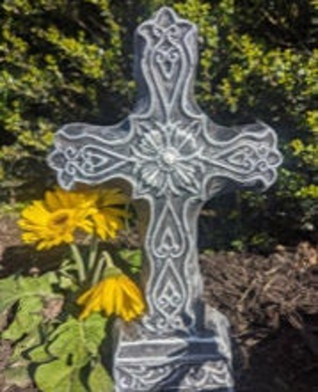 Concrete Cross/ Concrete Garden Cross/ Concrete Lawn Ornament ...