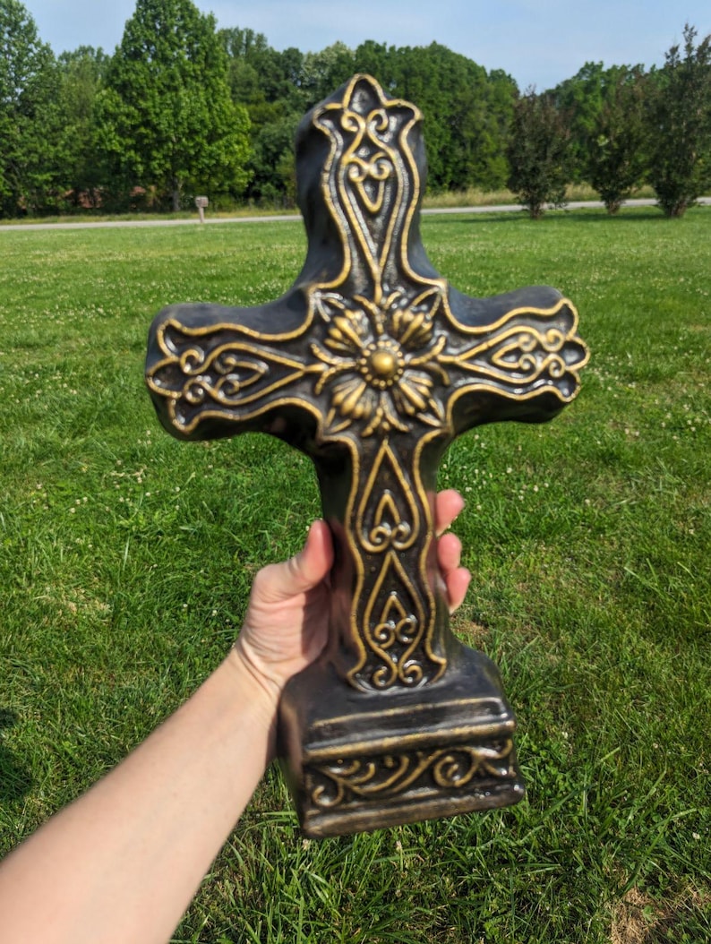 Concrete Garden Cross Concrete Standing Catholic Christian Monument ...
