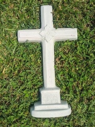 Concrete Cross/ Cement Garden Cross/ Lawn Ornament/ Memorial Cross ...