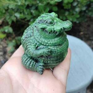 Concrete Crocodile/ Cement Alligator Statue/small Concrete Figurine ...