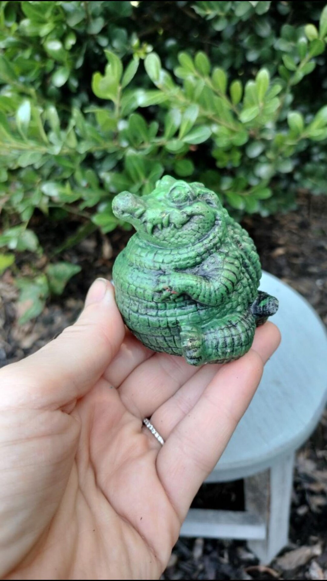 Concrete Crocodile/ Cement Alligator Statue/small Concrete Figurine ...