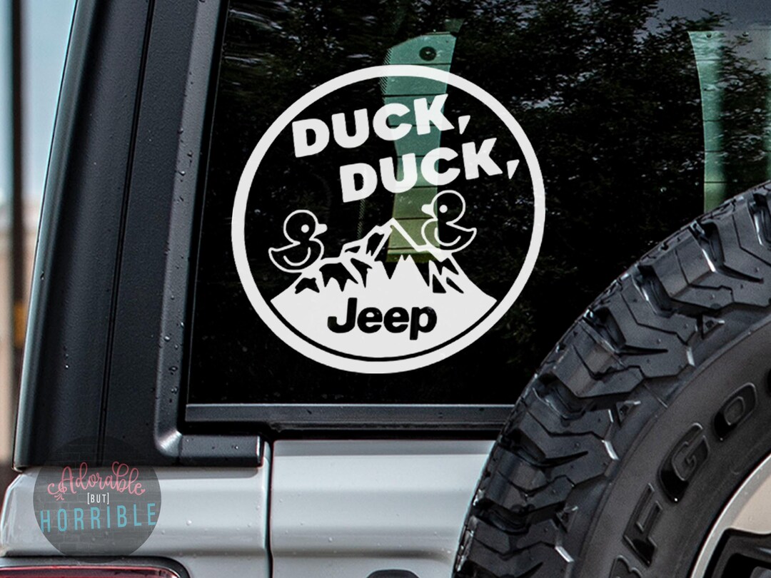 Duck Duck Jeep Circle Vehicle Decal Bumper Stickers Jeep Life Adult ...