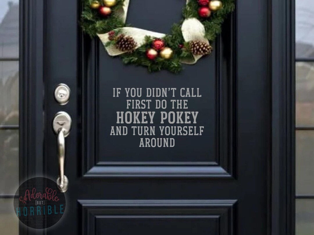 Hokey Pokey Door Decal Wall Decal Entryway Sarcastic Adult Humor ...
