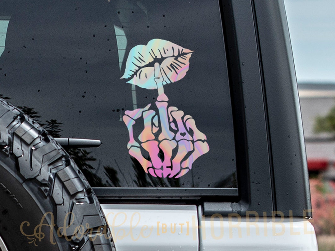 Middle Finger & Lips Vehicle Decal Bumper Stickers Car Decal Gifts ...
