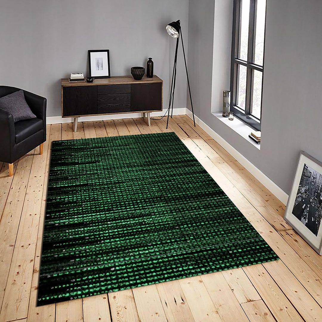 Matrix Rug, Matrix Code Rug, Movie Rug, Fantastic Rug, Area Rug, Non ...