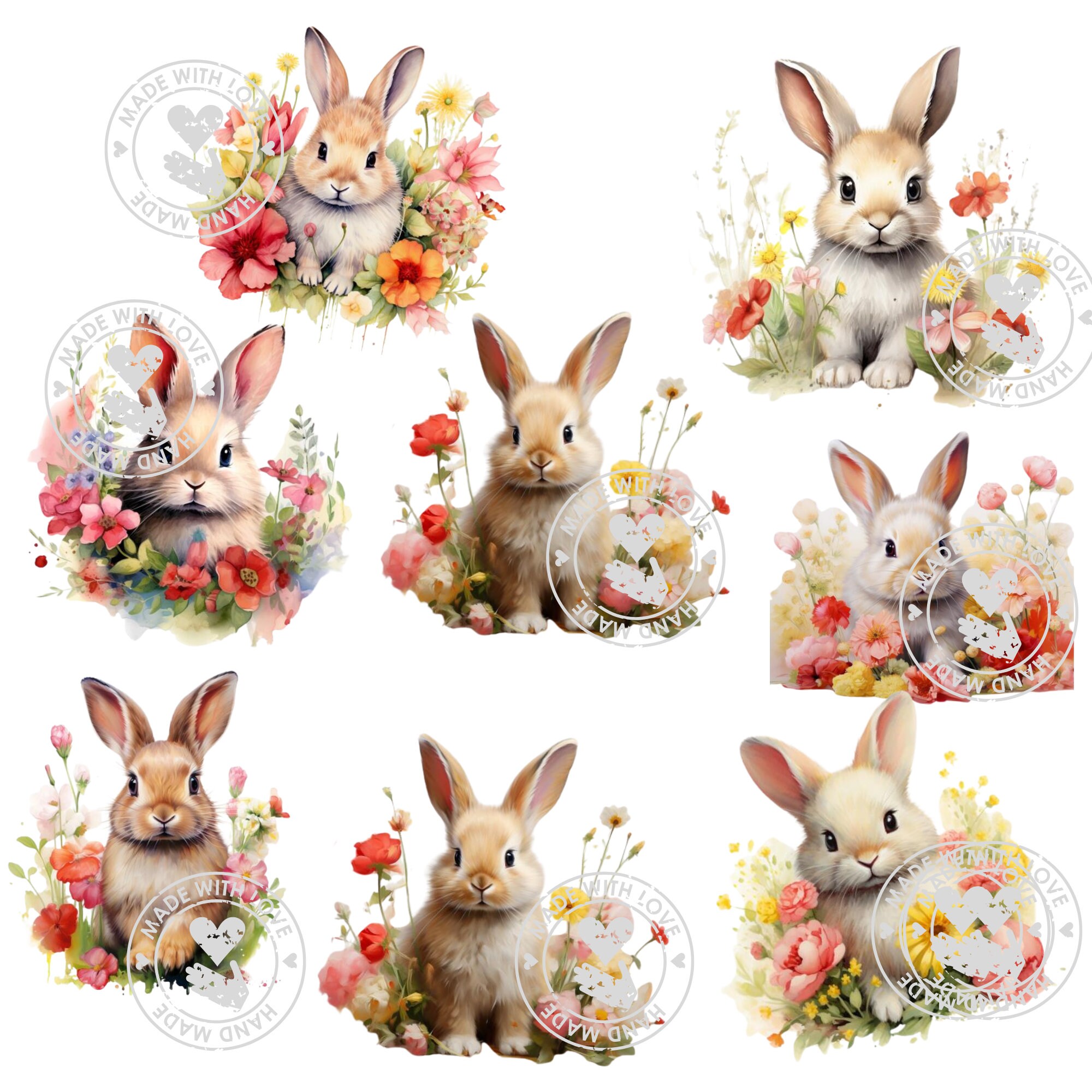 Bunny Clip Art, Clipart, Bunny Rabbit, Easter Rabbit, Nursery, Crafts ...