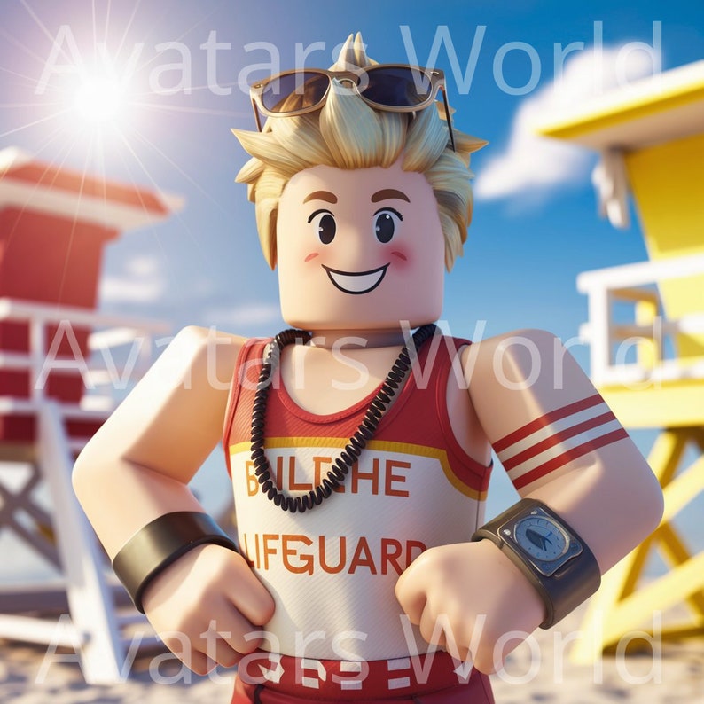 4 sweet Beach Lifeguard Roblox Profile Pictures / Game Avatar / Social ...