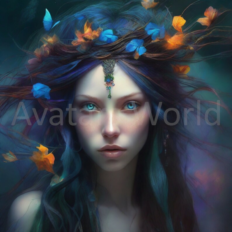 5 Butterfly Girl Game Avatars / Gamer Logo / Social Media Logo ...